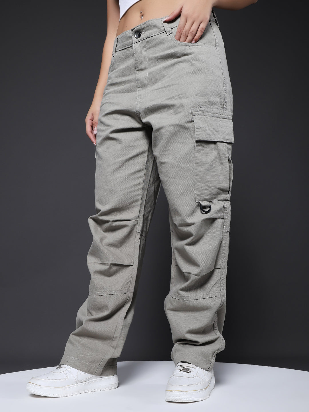 Women Utility Cargo - Ash Grey – pronk.in